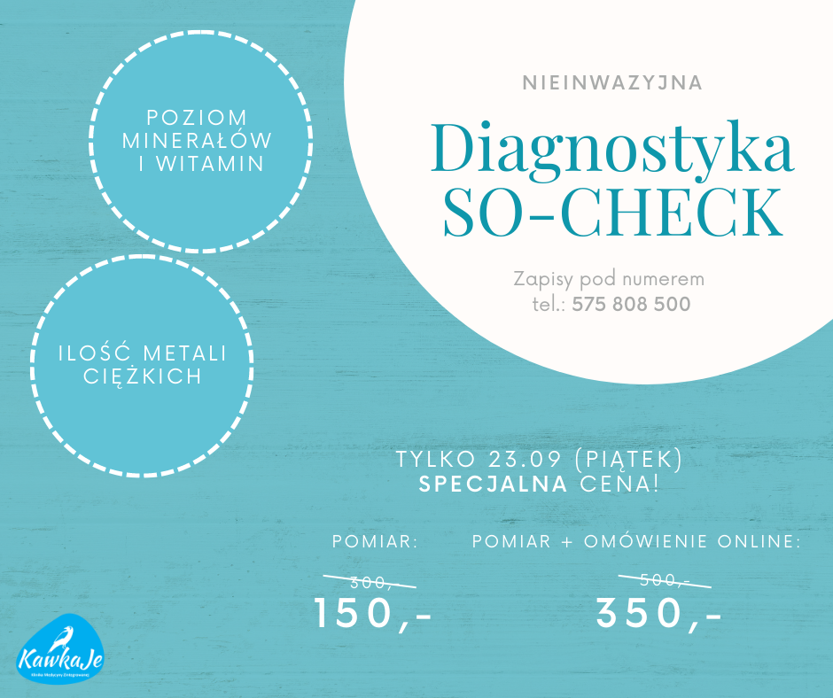 Diagnostyka SO CHECK PROMOCJA Www KawkaJe pl Klinika Medycyny